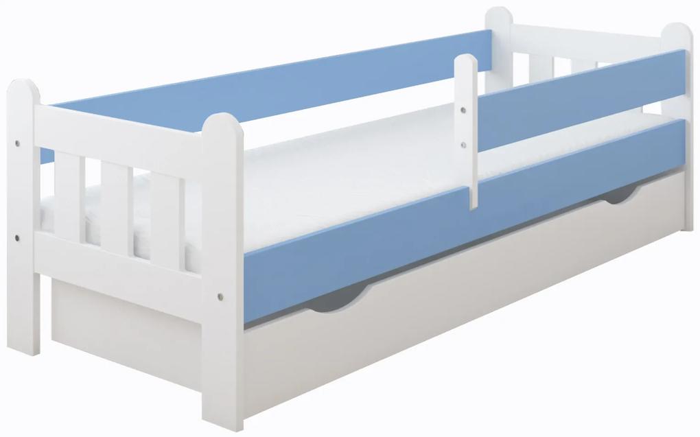 BabyBeds Dětská postel STAS Velikost postele: 160x80 cm, Barevné provedení: Růžová, Úložný prostor: Ano, s úložným prostorem Bílá