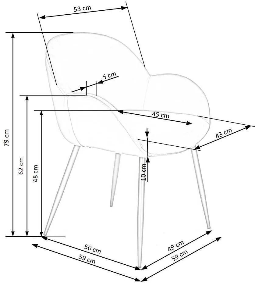 Jídelní židle Delila, tmavě zelená