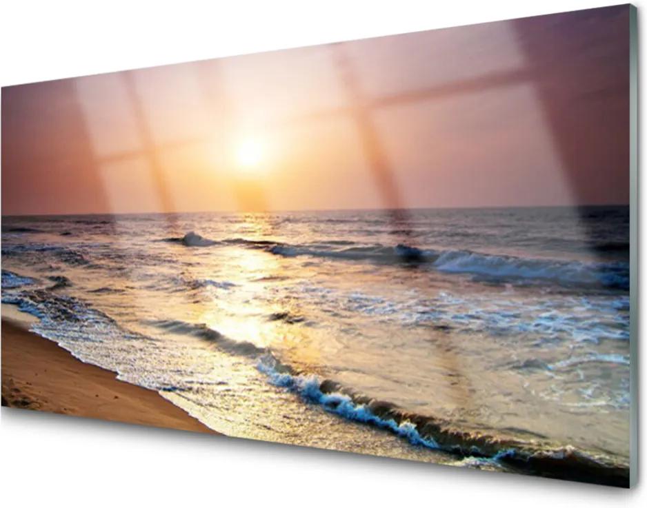 Skleněný obraz Moře Pláž Slunce Krajina