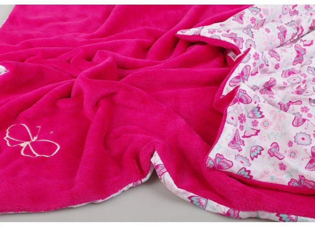 Kaarsgaren Dětská deka Wellsoft bavlna 100 x 70 cm Růžová/lev
