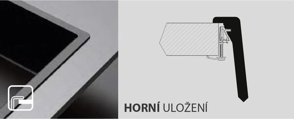 Schock Dřez Tia D-100L Stone horní uložení