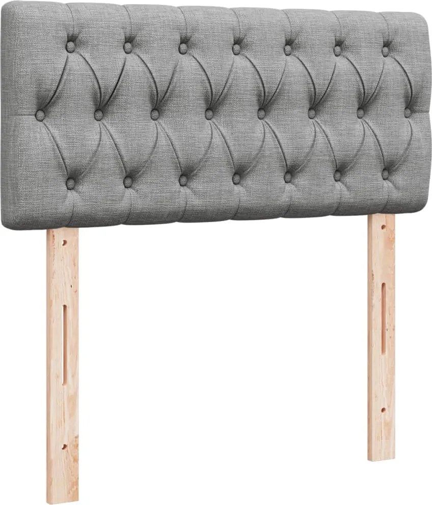 Box spring postel s matrací světle šedá 80 x 200 cm textil 3286902