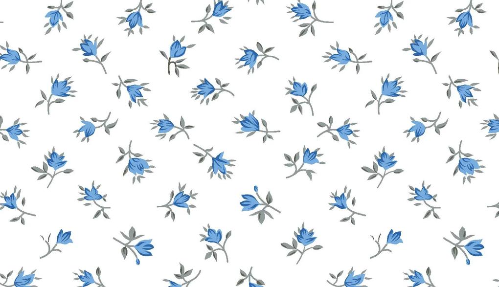 Dadka Povlak na polštář bavlna Malé růže modré 50x70 cm