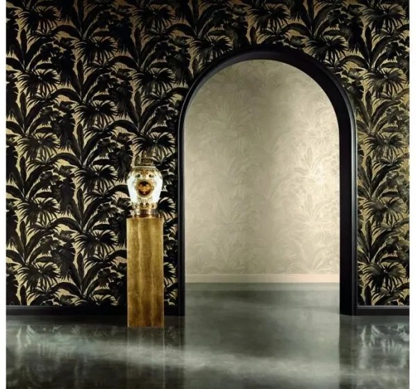 96240-1 tapety na zeď Versace 2 | 0,70 x 10,05 m | béžová, hnědá, černá, metalická