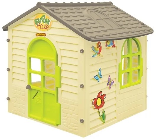 Mochtoys Domek dětský zahradní s kytičkami 120x120x120cm plast