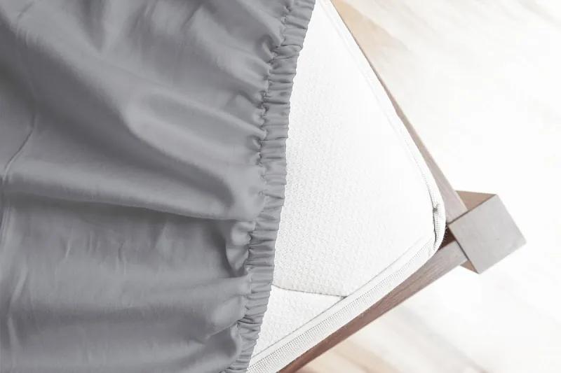 Matějovský napínací prostěradlo jersey s elastanem Světle šedé na matraci: 180 x 200 cm