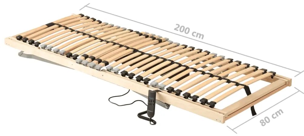 Elektrický lamelový rošt postele s 28 lamelami 7 zón 80 x 200 cm - Default Title