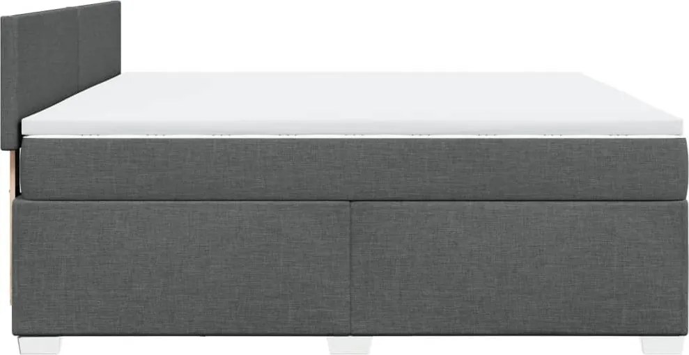 Box spring postel s matrací tmavě šedá 180x200 cm textil 3285961