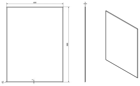 Sapho - Zrcadlo ACCORD 60x80 cm