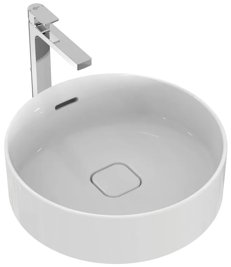 Ideal Standard Strada II - Umyvadlo na desku ø450 mm, s přepadem, bez otvoru, Bílá, T296101