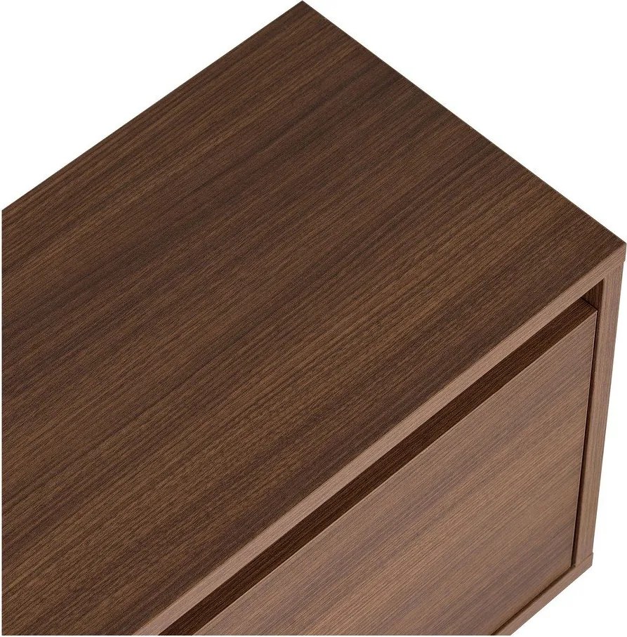 TV stolek v dekoru ořechu v tmavě přírodní barvě 160x42x30 cm Sentinel – Kalune Design