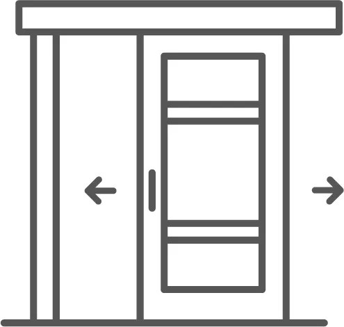 Posuvné Interiérové dveře Radex dřevěné MANHATTAN Plné Šířka dveří: 100 cm