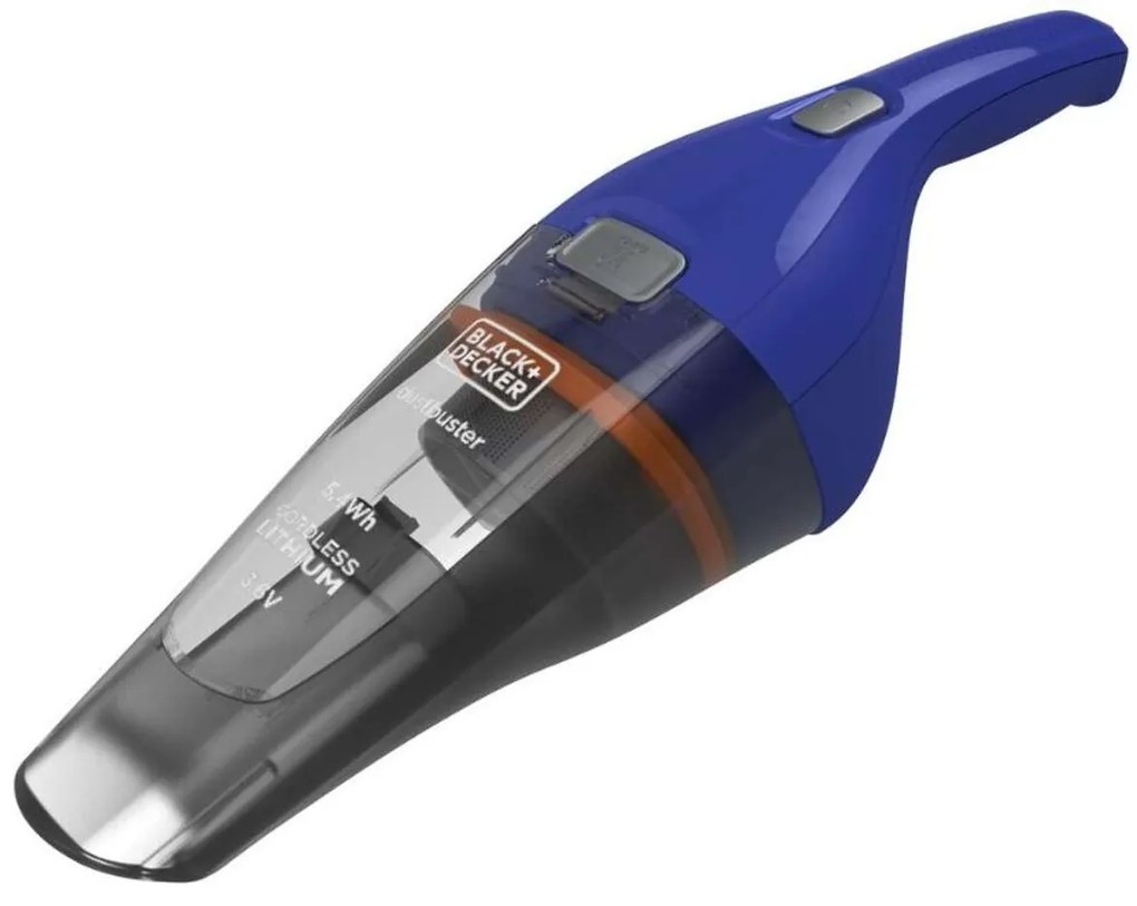 BLACK+DECKER - 3,6V AKU ruční vysavač, nabíjecí stanice, šedá/fialová NVC115WA-QW