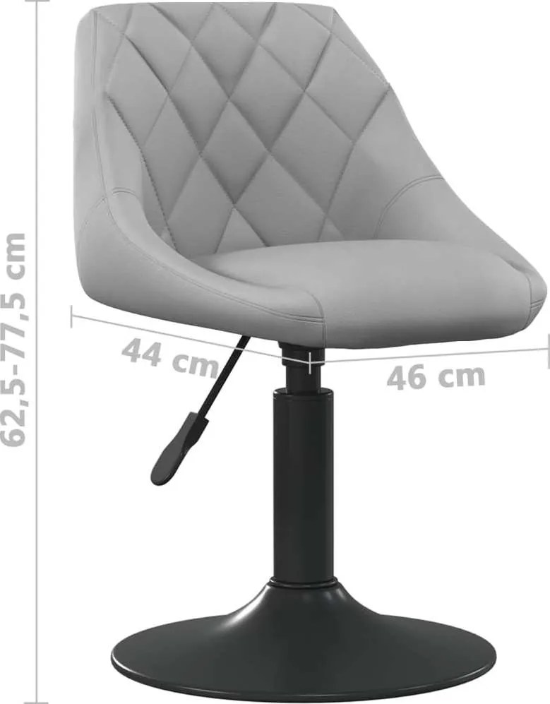 vidaXL Otočné jídelní židle 4 ks samet [3088794] Barva: světle šedá