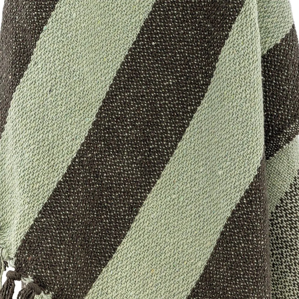 Zelená deka z recyklované bavlny 130x160 cm Frello – Bloomingville