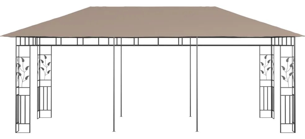 vidaXL Marketos Altán s moskytiérou 6 x 3 x 2,73 m taupe 180 g/m²