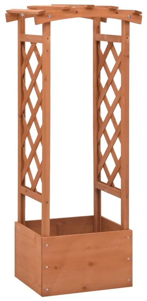 Truhlík s trelážovým obloukem 49 x 39 x 117 cm jedlové dřevo 316391