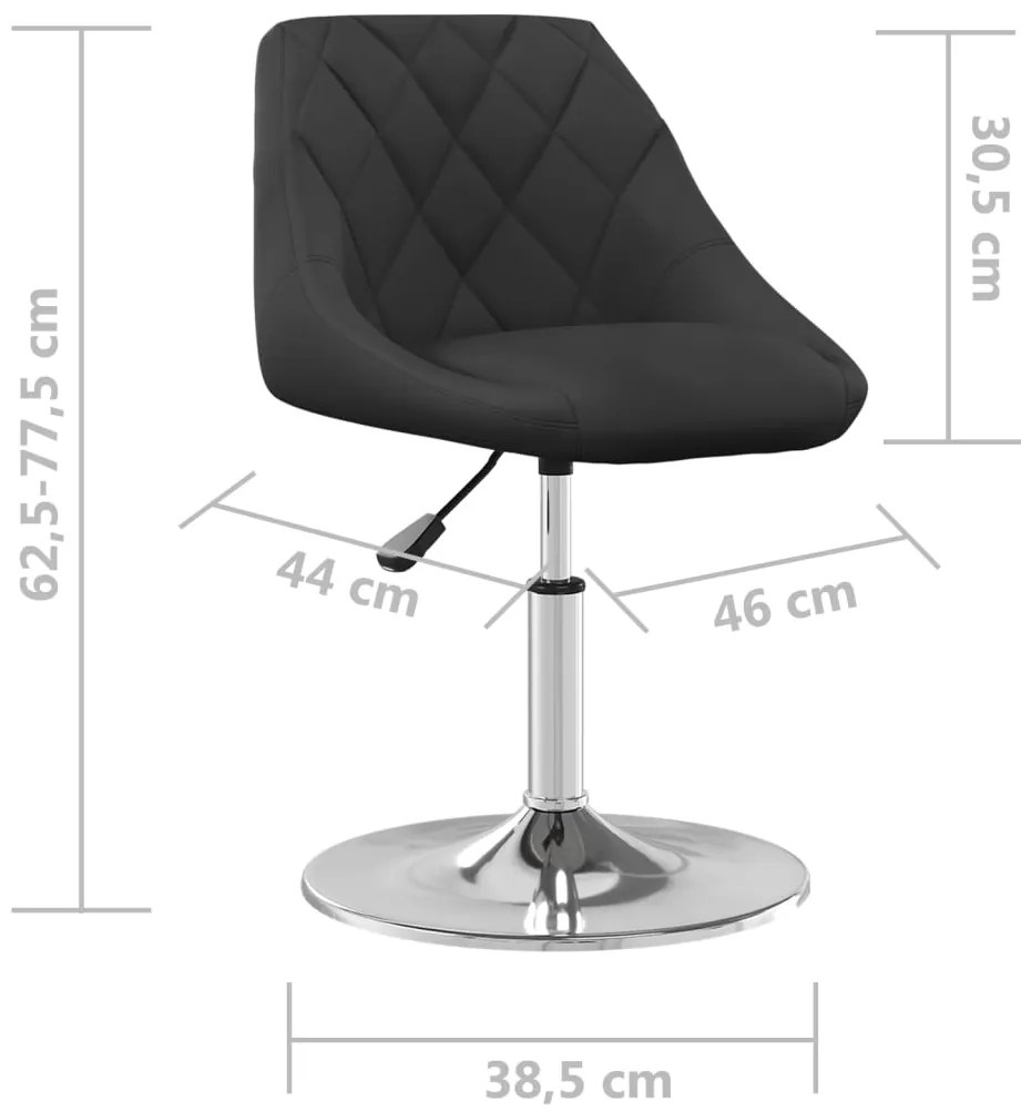 vidaXL Marketos Otočné jídelní židle 4 ks černé samet
