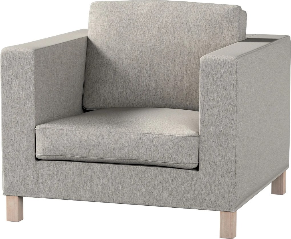 Potah na křesko IKEA Karlanda, krátký barva šedá látka pletený vzor