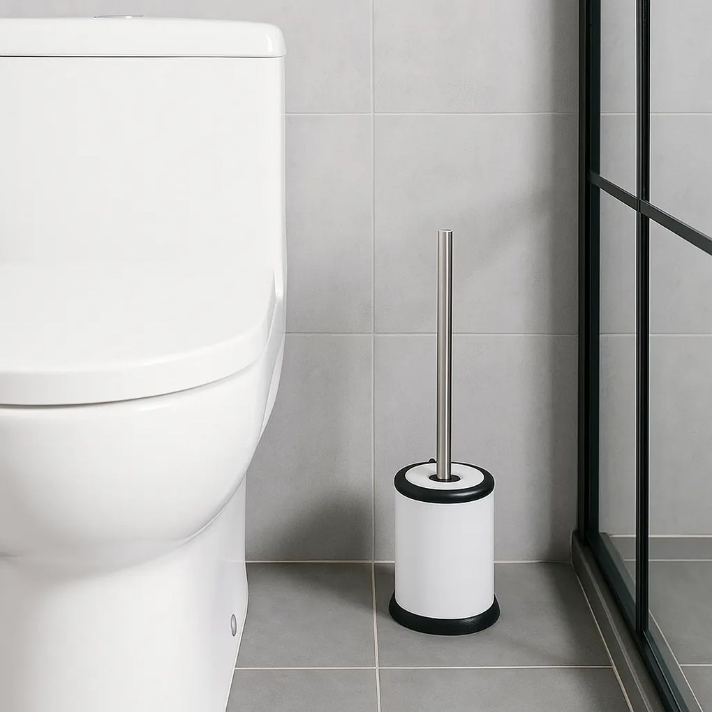 WC kartáč Core, bílý/s chromovými prvky