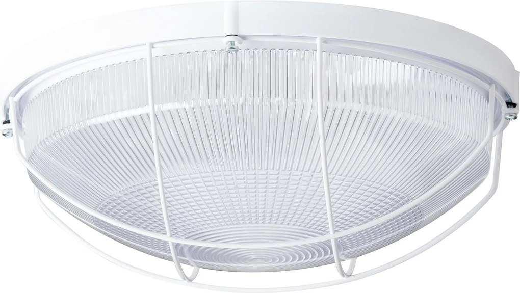 OS ELE46134 ELEKTRA 5 stropní/nástěnné průmyslové plastové svítidlo bílá / čirá IP65 60W E27 HF (původní kód OS 46134) - OSMONT