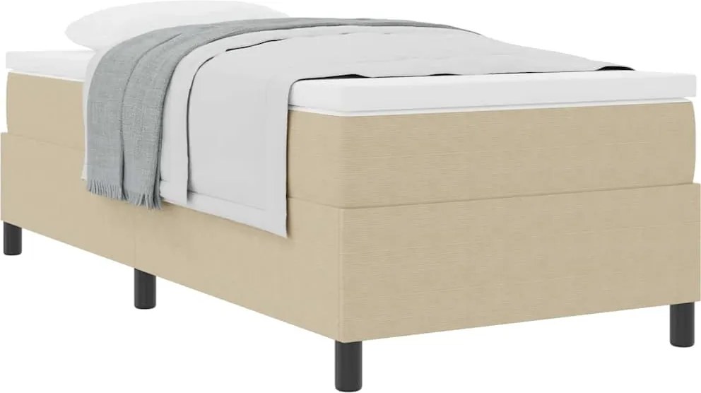 Postel s boxspringem Světle šedá a bílá 80 x 200 cm 3337436