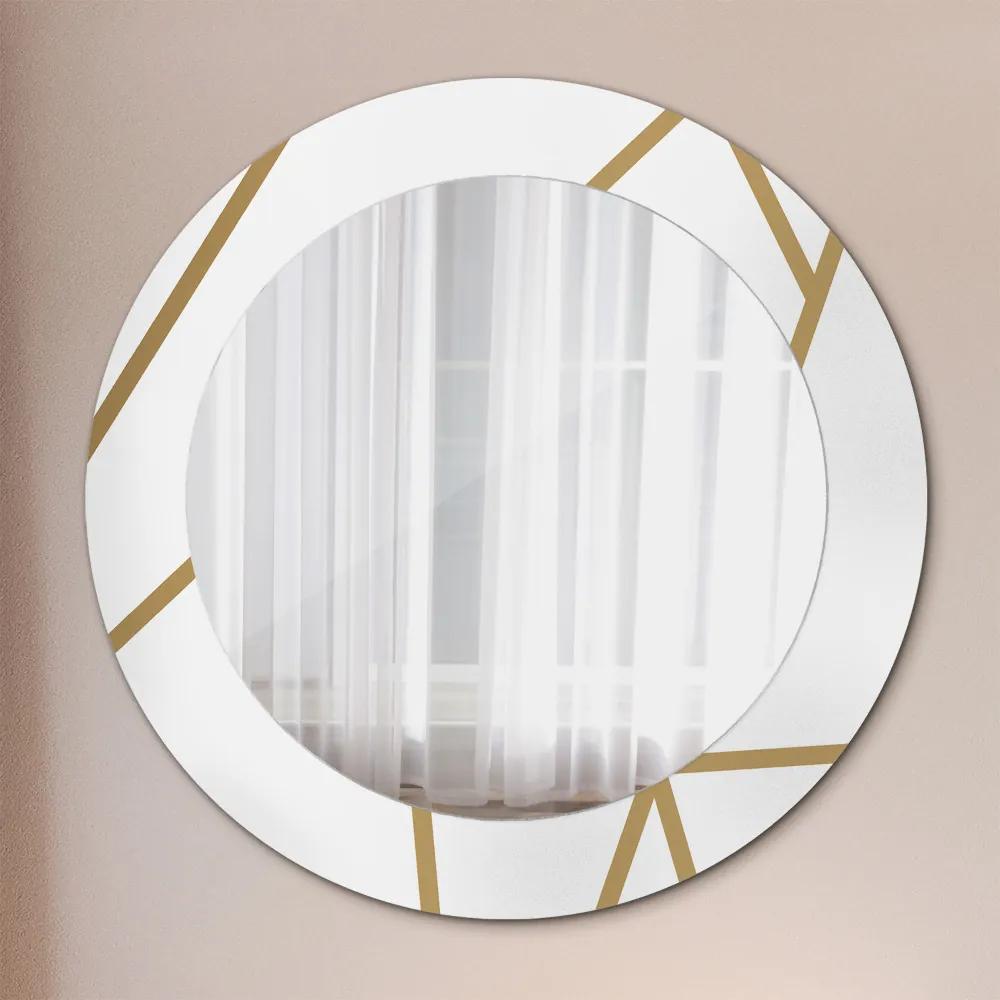 Kulaté dekorativní zrcadlo na zeď Lineární složení fi 60 cm