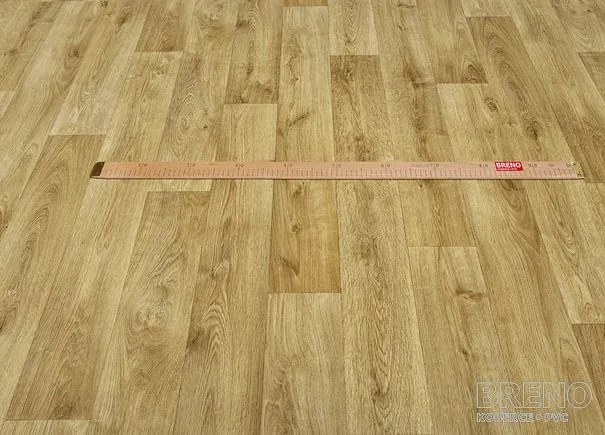 Breno PVC TRENDTEX Tavel 554 – hnědé dřevo, šíře 200 cm