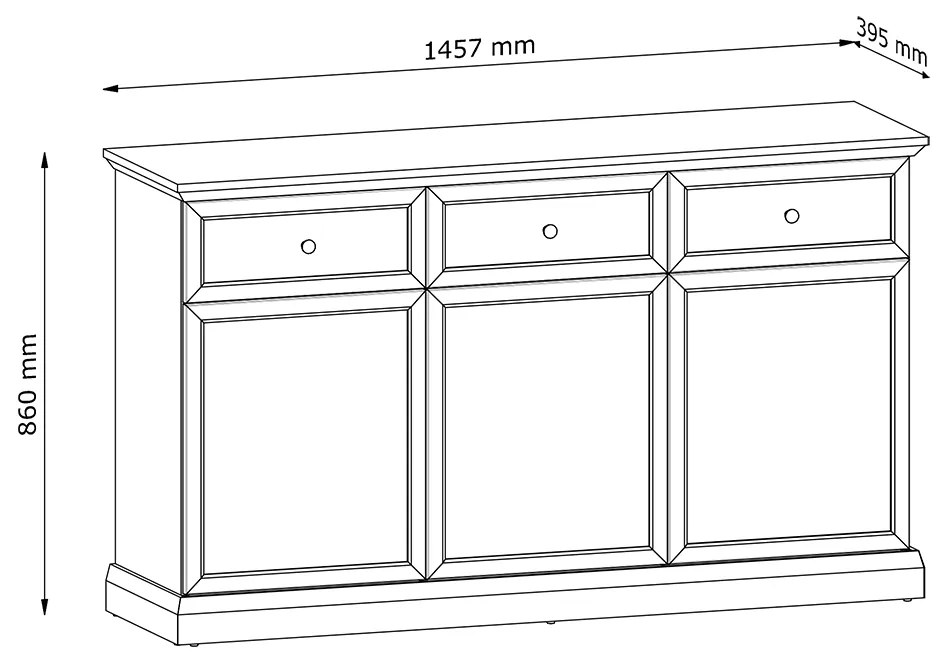 Obývací stěna LUCCA b | 3 díly | sestava E | 454,3 cm | bílá