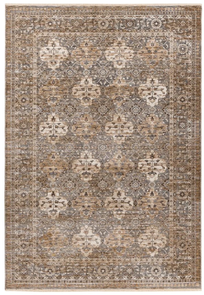 Obsession, Kusový koberec Laos 467 Silver, 120x170, hnědá, chodba / předsíň