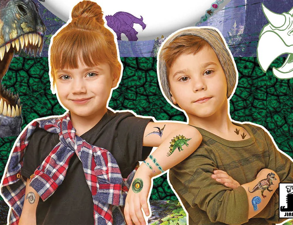 JIRI MODELS Omalovánky + tetování Dinosauři 0