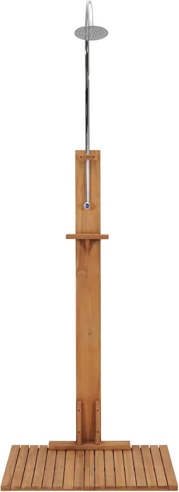 Zahradní sprcha 75 x 75 x 210 cm masivní teakové dřevo 312276