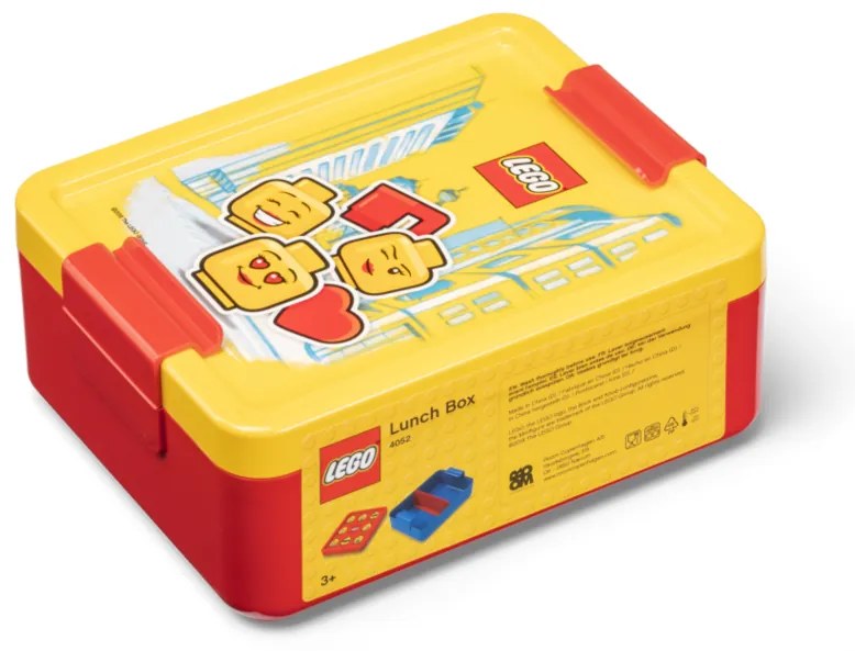 Lego® iconic classic girl box na svačinu žlutá-červená