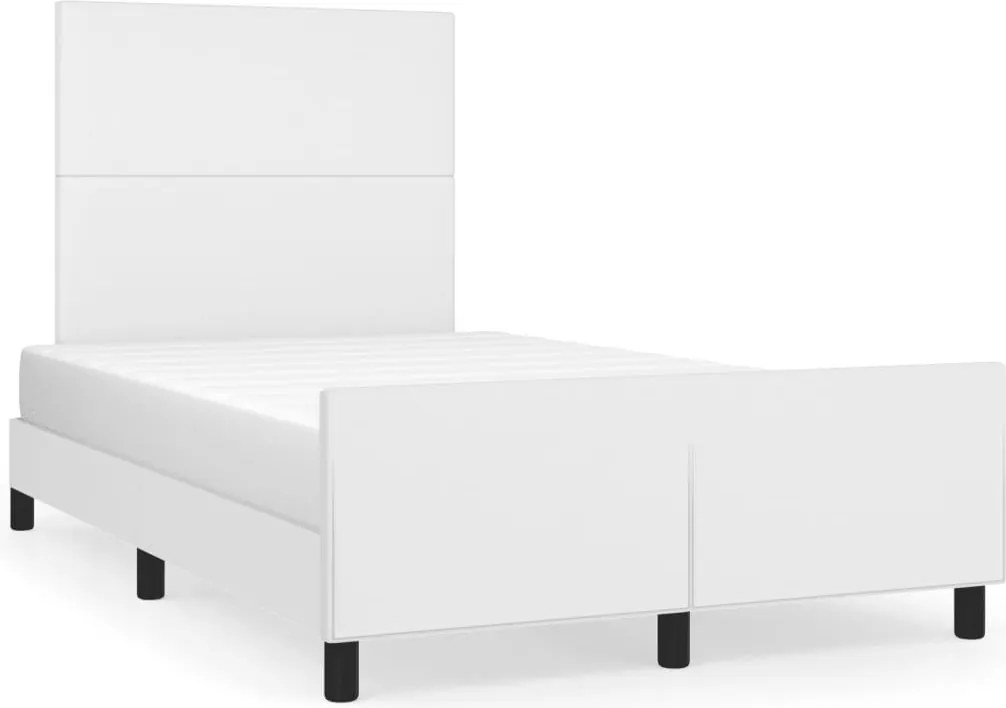 Rám postele bez matrace bílý 120x190 cm umělá kůže 3270549