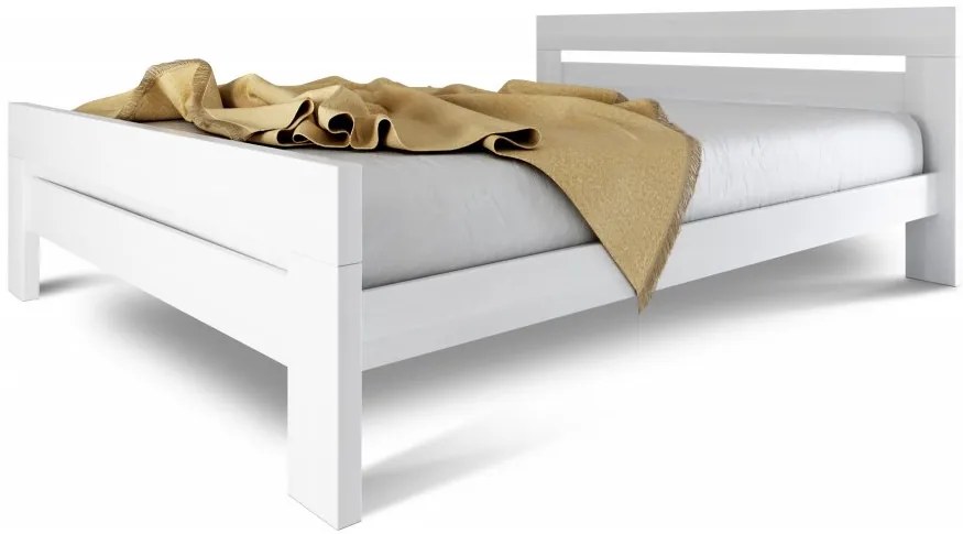 Postel z masivu NEX - buk bílá 90 x 200 cm
