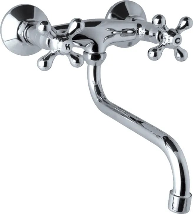 Mereo Mereo, Dřezová nástěnná baterie, Retro Viktorie, s ramínkem trubkovým pr. 18 mm - 200 mm, CBL301