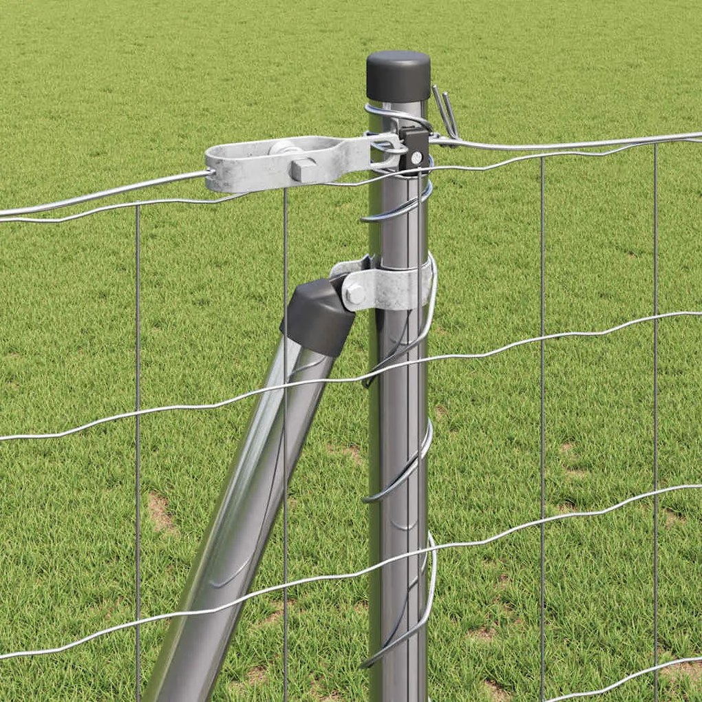 Zahradní euro plot s betonovým základem 25 x 1,2 m Stříbrná 3351037