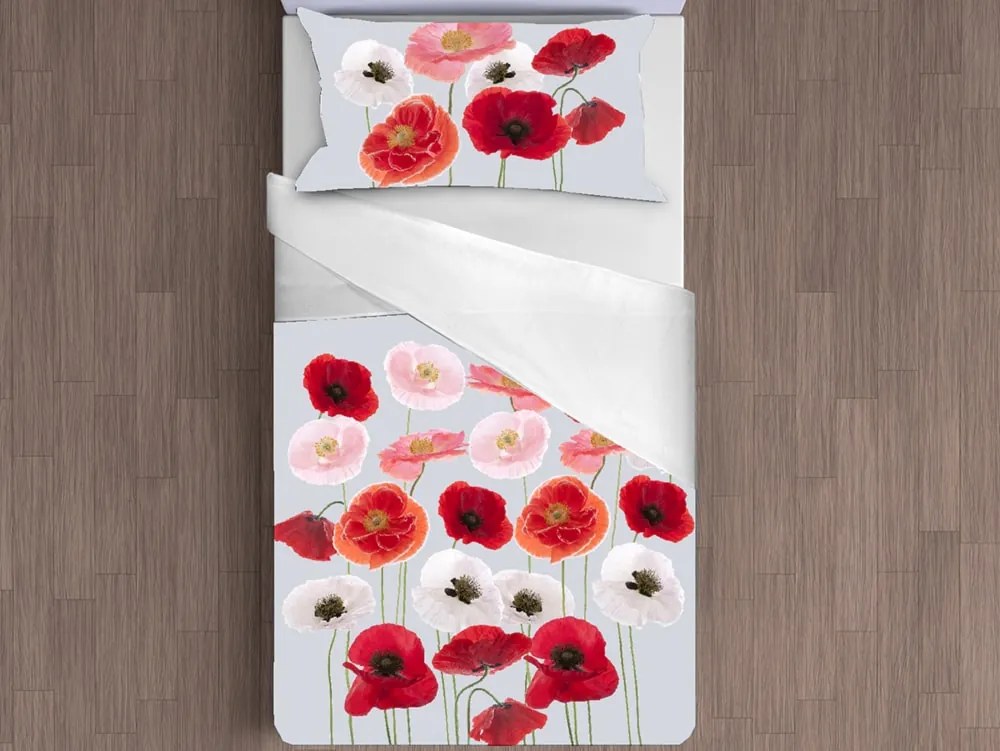 Gipetex Natural Dream 3D italské povlečení 100% bavlna Poppies - 140x200 / 70x90 cm