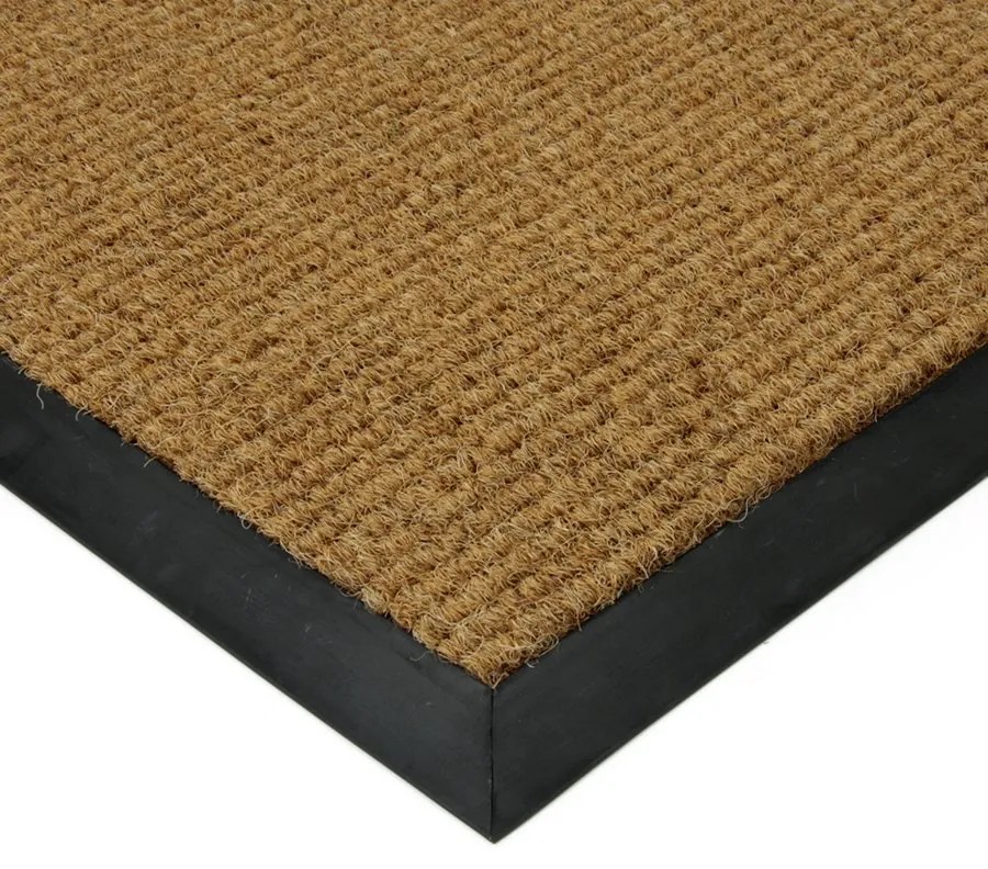 Béžová textilní zátěžová čistící rohož Catrine - 100 x 100 x 1,35 cm