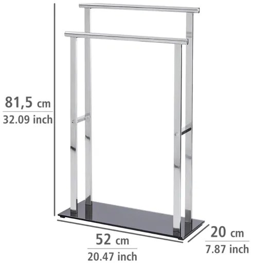 WENKO 22089100 – Věšák LAVA 52x81,5 cm nerez/stříbrná/černá