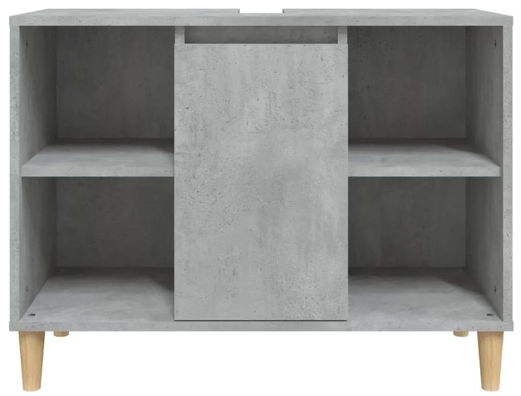 Skříňka pod umyvadlo betonově šedá 80x33x60 cm kompozitní dřevo - Default Title
