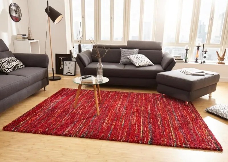 Hans Home | Kusový koberec Nomadic 102688 Meliert Rot, červená - 200x290