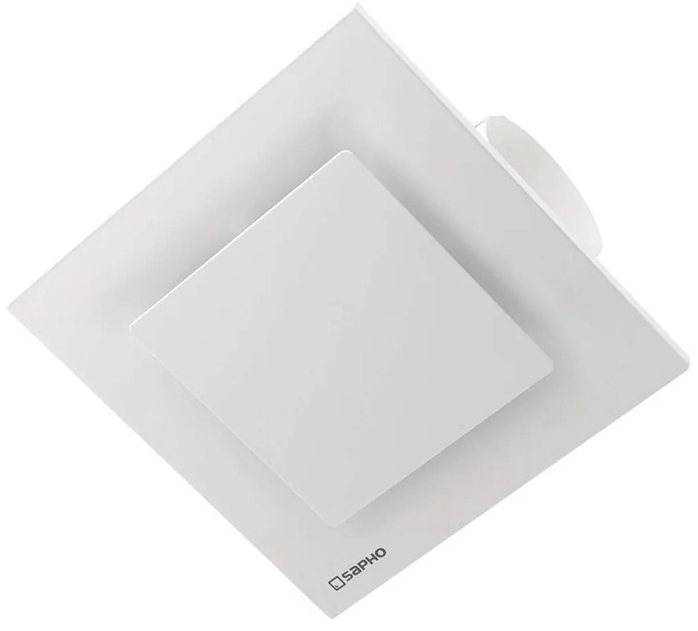 Sapho Tecto - Stropní ventilátor axiální s časovačem, 20 W, potrubí 100 mm, bílá TC202
