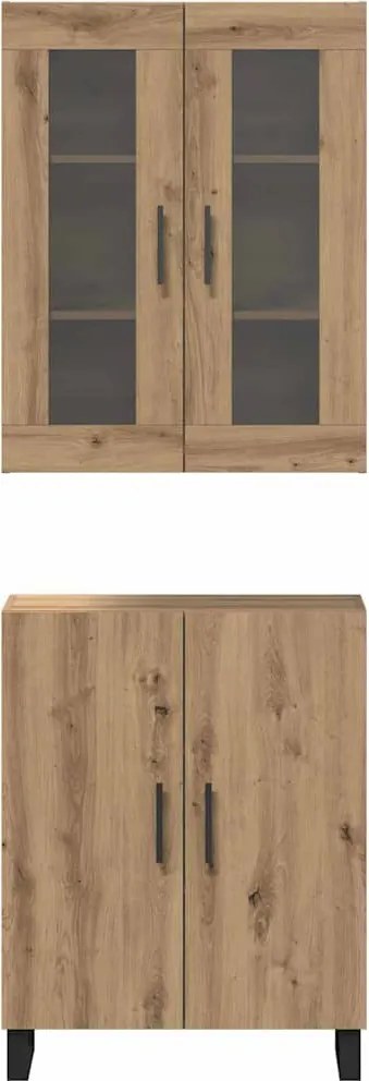 Vysoký bufet 2 ks dub artisan 69,5 x 34 x 180 cm 3394522