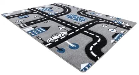 koberec PETIT MĚSTO, ULICE, šedý velikost 133x160 cm | krásné koberce cz