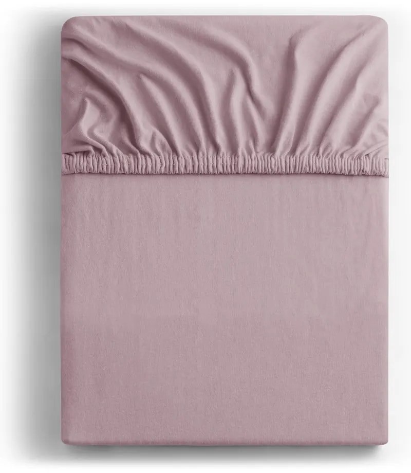 Starorůžové napínací prostěradlo jersey 200x200 cm Amber – Restilo