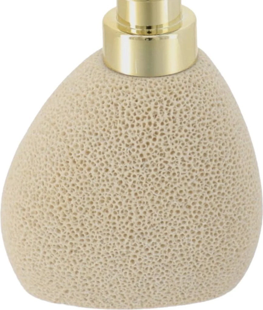 Dávkovač mýdla Lumi, písková/se zlatými prvky, 200 ml