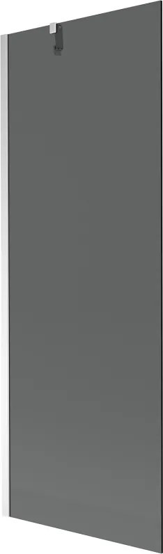 Mexen Next, vanová zástěna 1-křídlová 70 x 150 cm, fixní křídlo, 6 mm šedé sklo, chromový profil, 895-070-000-00-40-01