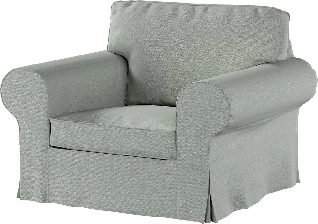 Potah na křeslo IKEA Ektorp barva modrá látka pletený vzor
