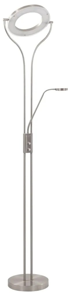 vidaXL Marketos Stojací lampa 18 W stříbrná 180 cm stmívatelná